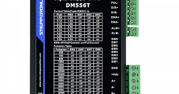 Nema 23, 24, 34 스테퍼 모터용 디지털 스테퍼 드라이버 1.8-5.6A 20-50VDC - DM556T ...